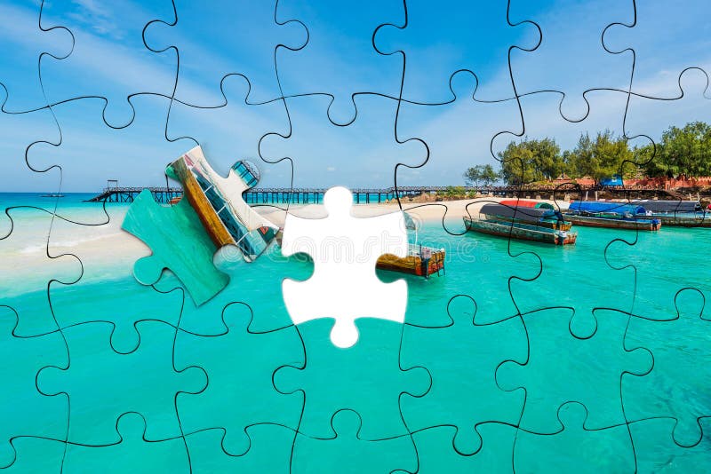 Puzzle with Marine Illustration Stock Photo - Image of concepts, jigsaw ...