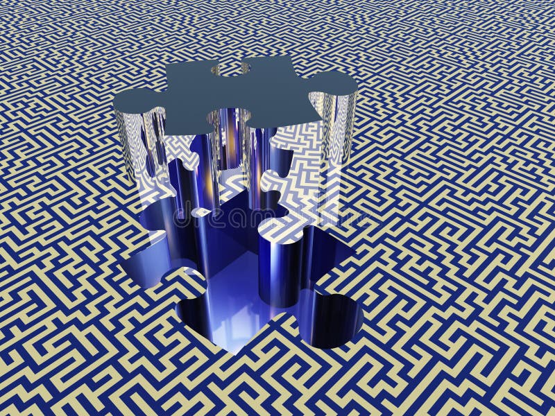 Puzzle maze stock illustration. Illustration of answer - 81952443