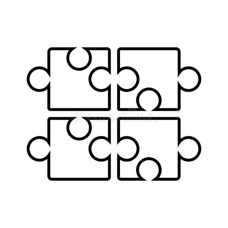 Puzzle, Mind Game Line Icon. Outline Vector Stock Illustration ...