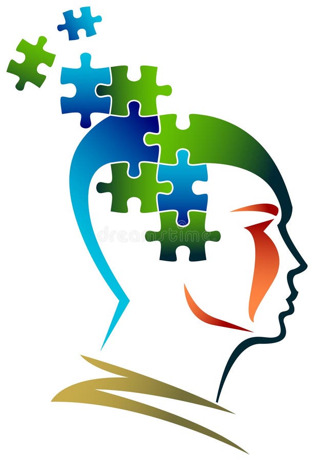 Puzzled Man On Jigsaw Pieces Stock Illustration - Illustration of ...