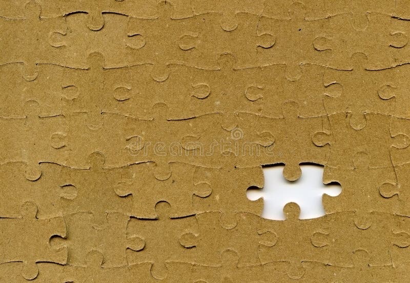 Puzzle with missing piece stock photo. Image of objects - 12280620