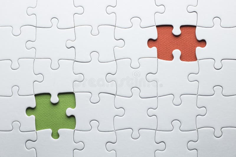 Puzzle Piece that Does Not Fit with the Others, White Puzzle Pieces on ...