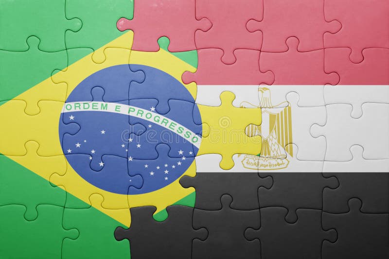 Egypt and Brazil flag stock photo. Image of flapping - 289475684