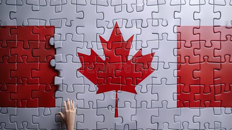 The Puzzle of the National Flag of Canada. the Flag of Canada from the ...