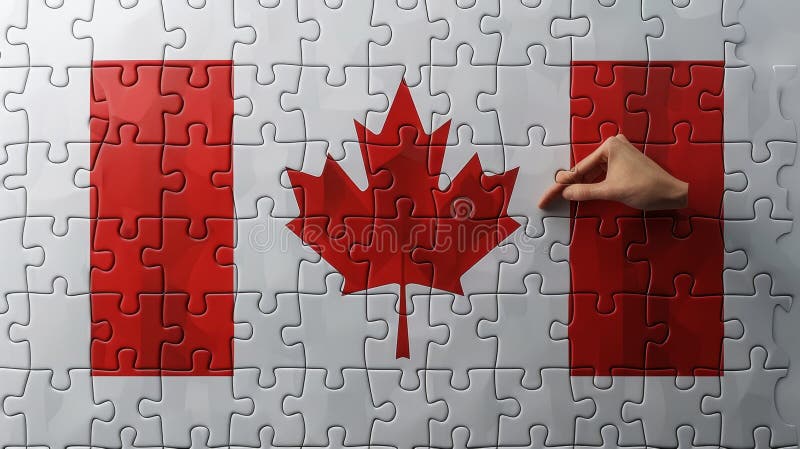 The Puzzle of the National Flag of Canada. the Flag of Canada from the ...