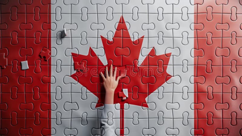 The Puzzle of the National Flag of Canada. the Flag of Canada from the ...