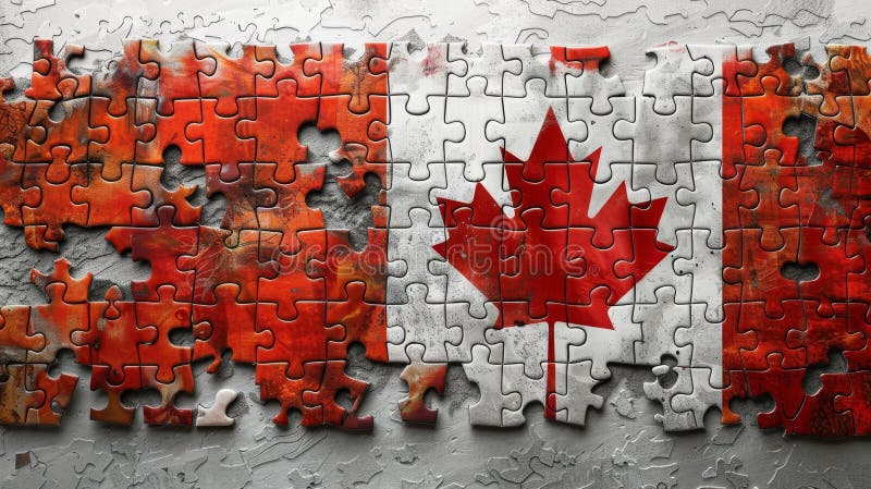 The Puzzle of the National Flag of Canada. the Flag of Canada from the ...