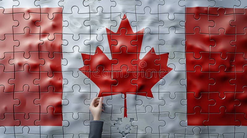 The Puzzle of the National Flag of Canada. the Flag of Canada from the ...