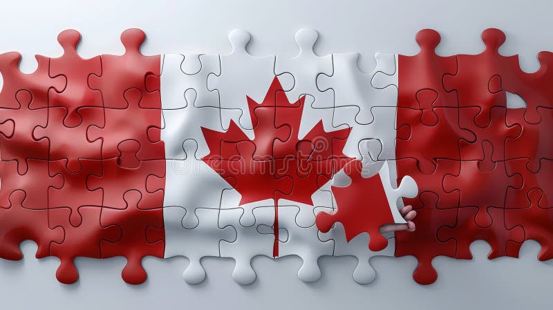 The Puzzle of the National Flag of Canada. the Flag of Canada from the ...