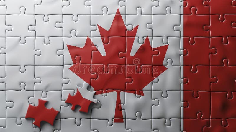 The Puzzle of the National Flag of Canada. the Flag of Canada from the ...
