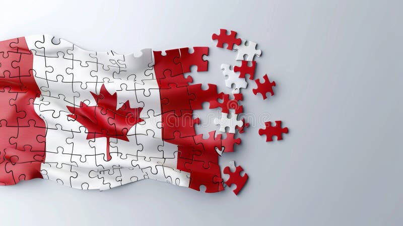 The Puzzle of the National Flag of Canada. the Flag of Canada from the ...