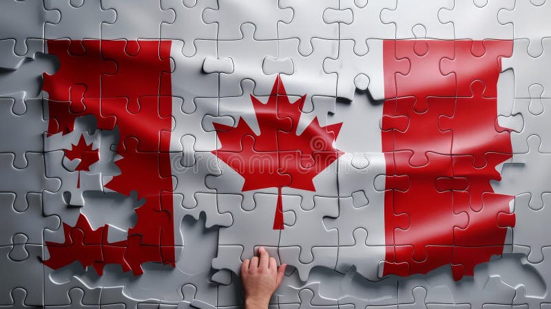 The Puzzle of the National Flag of Canada. the Flag of Canada from the ...