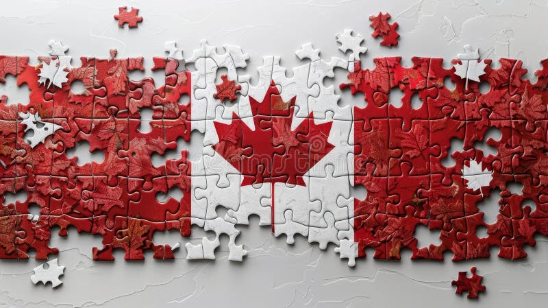 The Puzzle of the National Flag of Canada. the Flag of Canada from the ...
