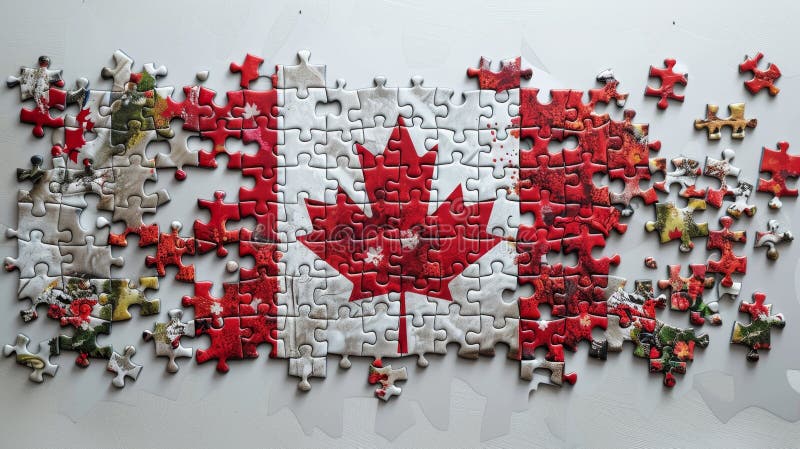The Puzzle of the National Flag of Canada. the Flag of Canada from the ...