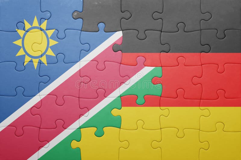 Puzzle with the National Flag of Germany and Namibia Stock Photo ...