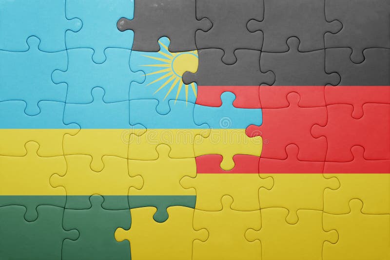 Puzzle with the National Flag of Germany and Rwanda Stock Image - Image ...