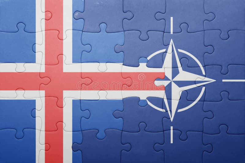 Puzzle with the National Flag of Iceland and Nato Stock Photo - Image ...