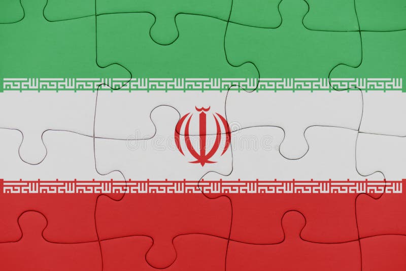 Puzzle with the National Flag of Iran Stock Photo - Image of background ...