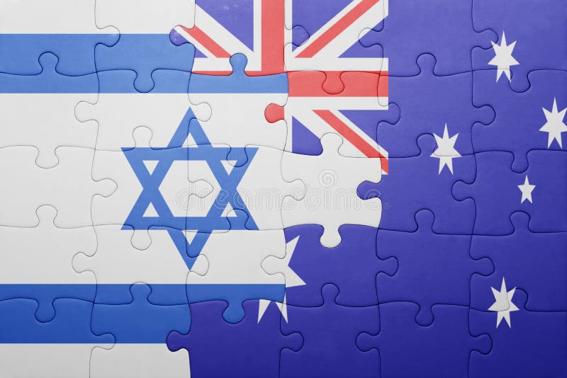Israel and Australia Flag - Two Flag Together Stock Image - Image of ...