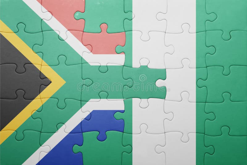 Puzzle with the National Flag of South Africa and Nigeria Stock Image ... Puzzle with the National Flag of South Africa and Nigeria Stock Image ...