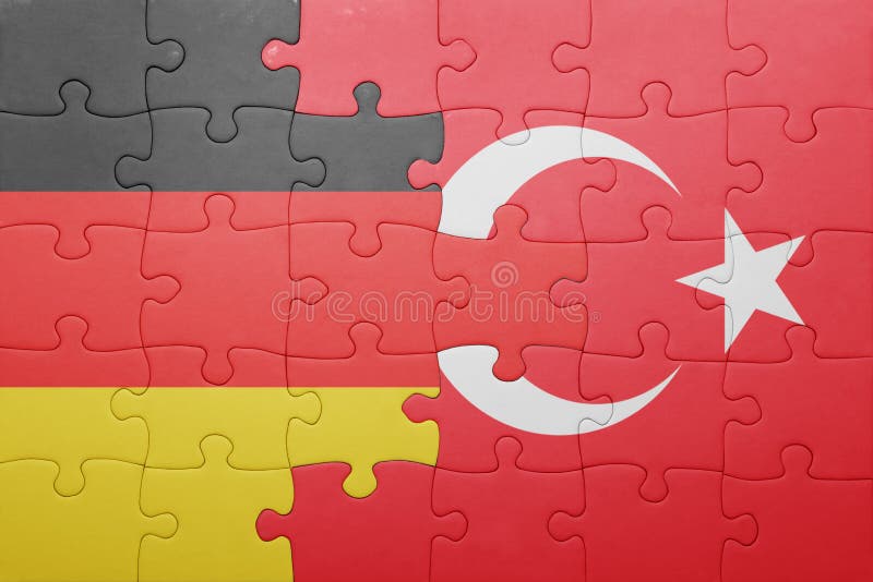 Puzzle with the National Flag of Turkey and Germany Stock Photo - Image ...