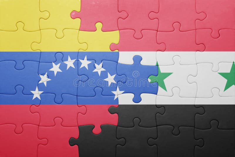 Puzzle with the National Flag of Venezuela and Syria Stock Photo ...
