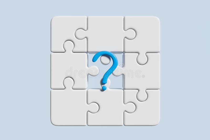 Question Mark Jigsaw Puzzle Piece Search Solution Stock Illustrations ...