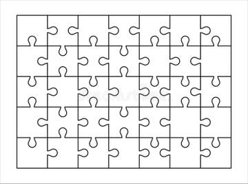 Puzzle Outline, Jigsaw Game Template, Puzzle Blank Stock Vector ...