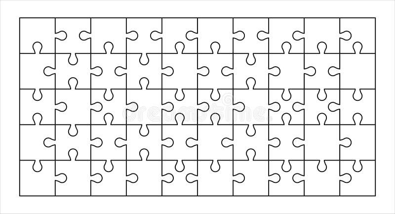 Jigsaw, Puzzle Outline, Jigsaw Game Template, Puzzle Blank Stock ...