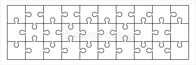 Jigsaw, Puzzle Outline, Jigsaw Game Template, Puzzle Blank Stock ...