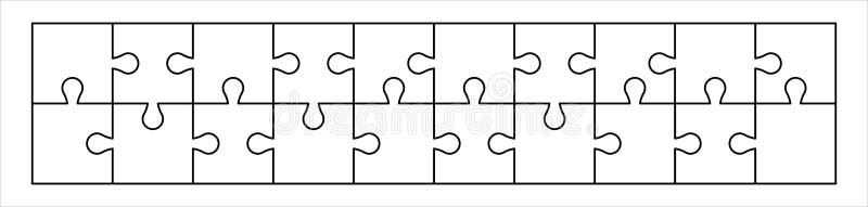 Jigsaw, Puzzle Outline, Jigsaw Game Template, Puzzle Blank Stock Vector ...