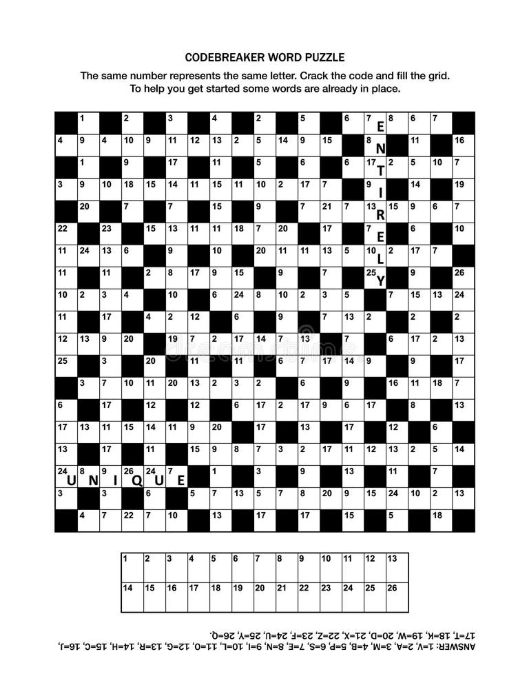 Codeword Puzzle Stock Illustrations – 16 Codeword Puzzle Stock ...