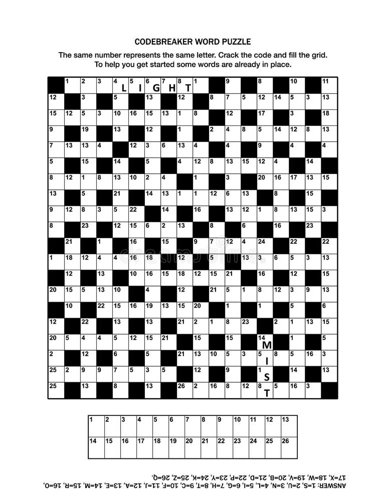 Codeword Puzzle Stock Illustrations – 16 Codeword Puzzle Stock ...