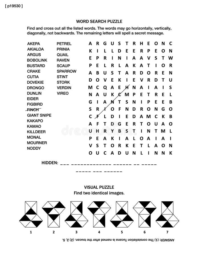 Puzzle Page with Criss-cross or Fiil in Word Game Stock Vector ...