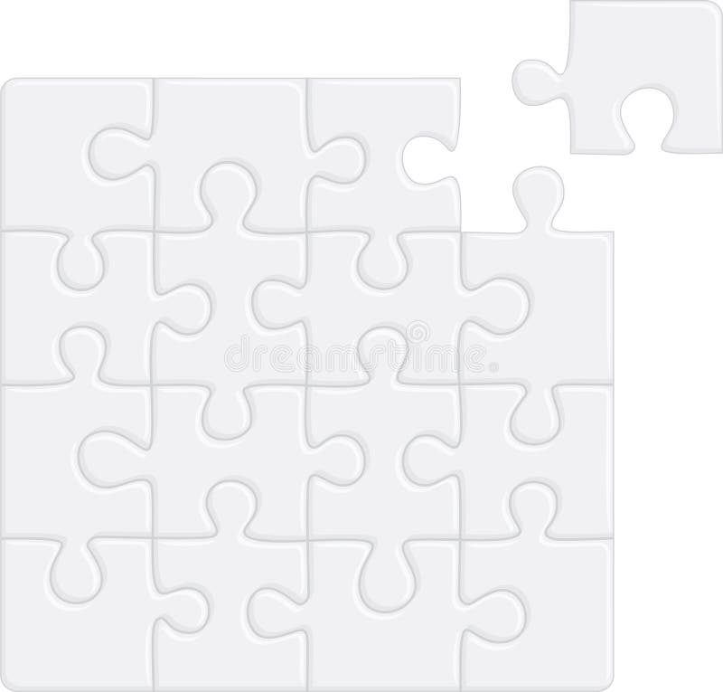 3X4, 4X4 and 5X4 Puzzle Patterns Stock Vector - Illustration of ...