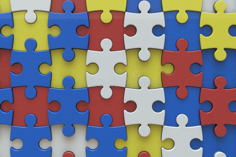 Puzzle Pattern Background. Jigsaw Backdrop Stock Illustration ...