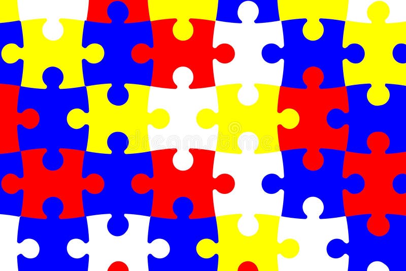 Puzzle Pattern Background. Jigsaw Backdrop Stock Illustration ...