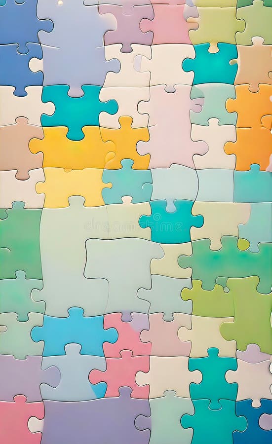 Puzzle Pattern Soft Light Colors, Abstract Background for Design ...