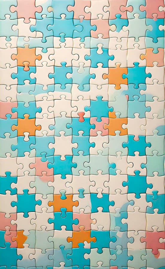 Puzzle Pattern Soft Light Colors, Abstract Background for Design ...
