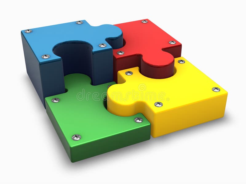 Puzzle pie graph stock illustration. Illustration of assemble - 16398713