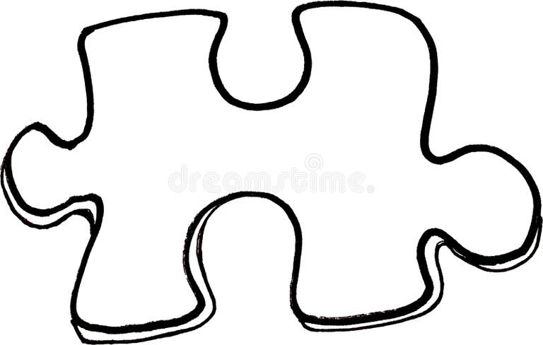 Puzzle Piece Line Drawing Stock Illustrations – 1,108 Puzzle Piece Line ...