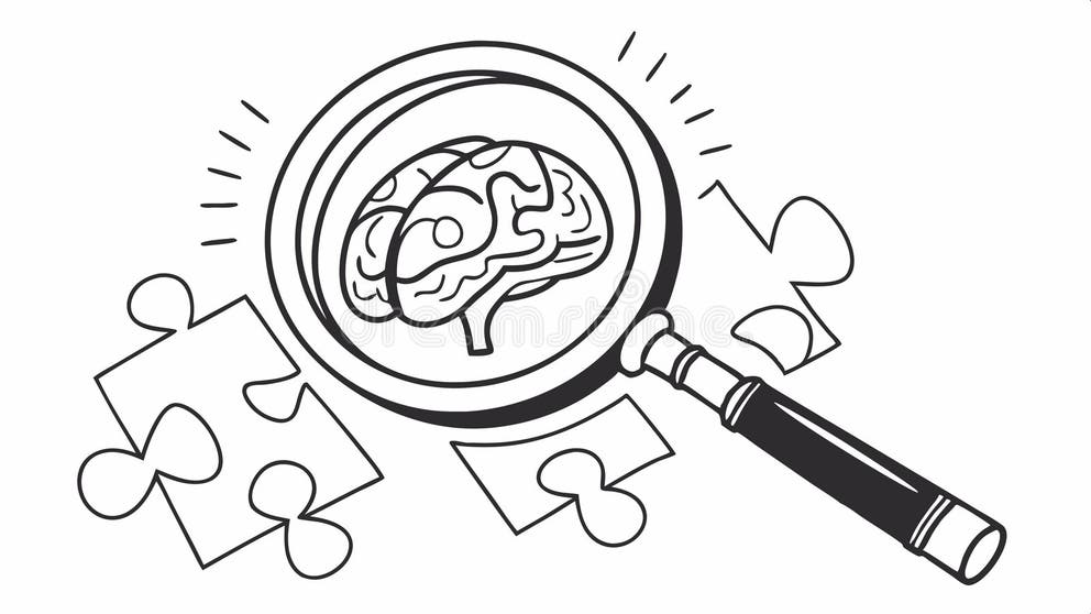 Puzzle Piece with Brain, Cognitive Solution and Intellectual Problem ...