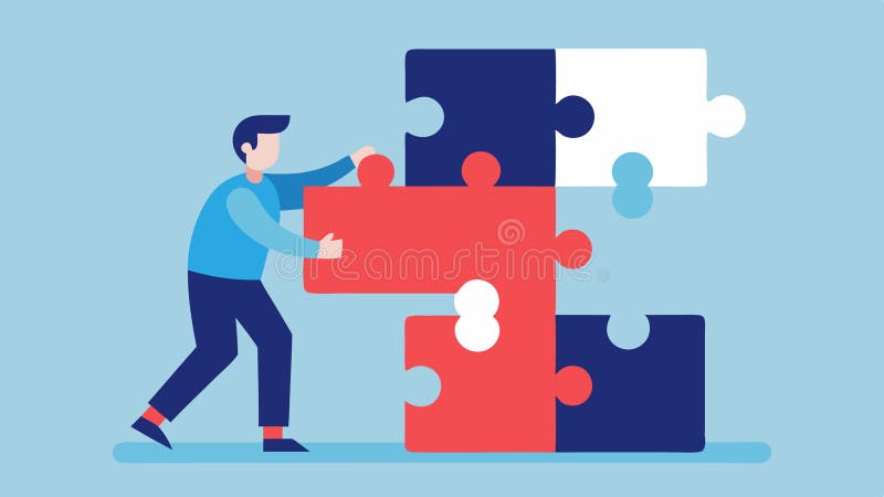 Puzzle Piece Completion a Person Completing a Puzzle with Missing ...