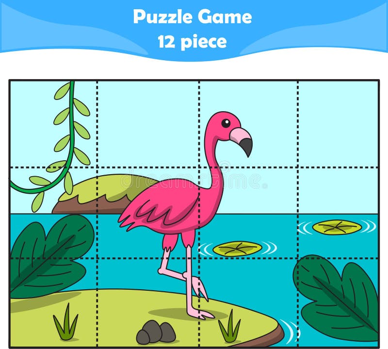 Educational Games for Kids Puzzle 12 Piece Wild Animal Cute Elephant ...