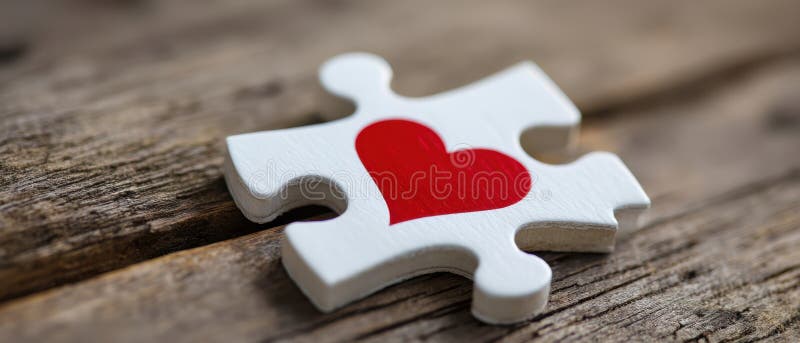 The Puzzle Piece with a Heart Symbolizing Love and Connection AI ...