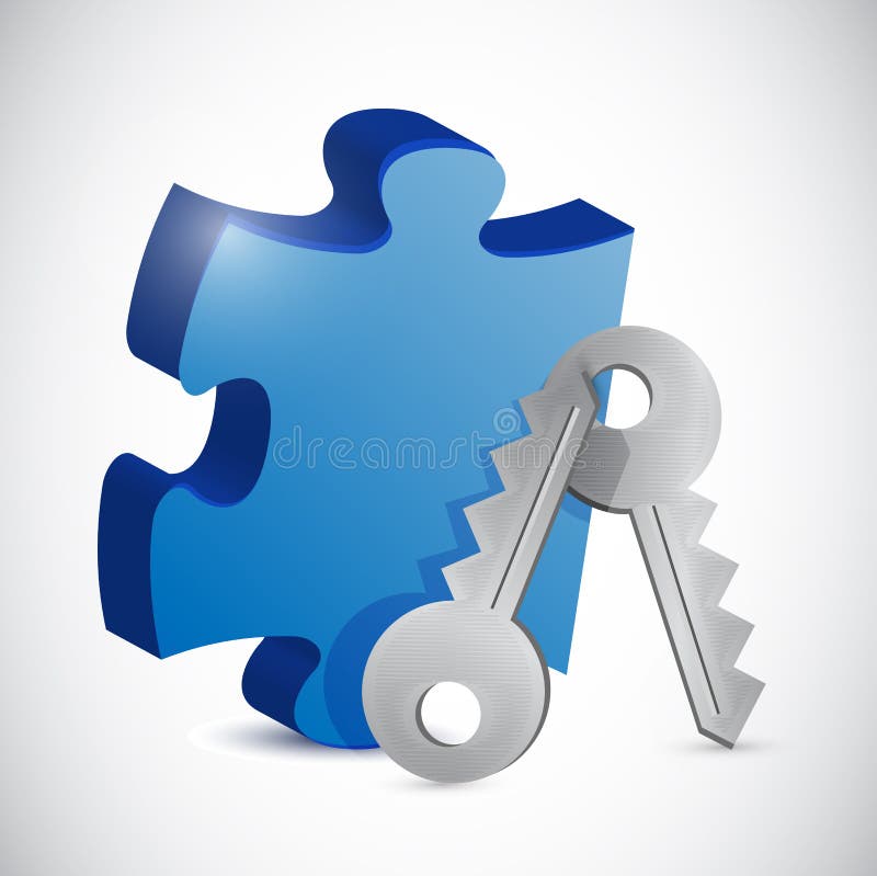 Puzzle keys. stencil stock vector. Illustration of stencil - 27617074