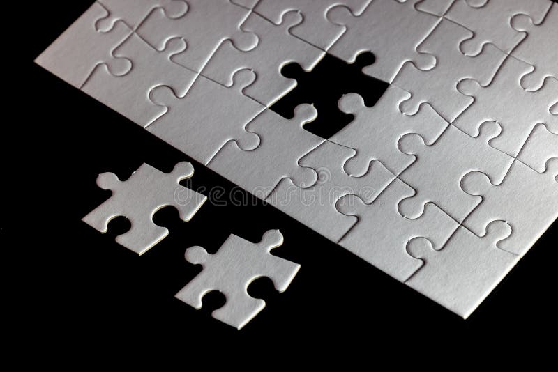A Puzzle Piece is Missing from a Puzzle Stock Photo - Image of match ...