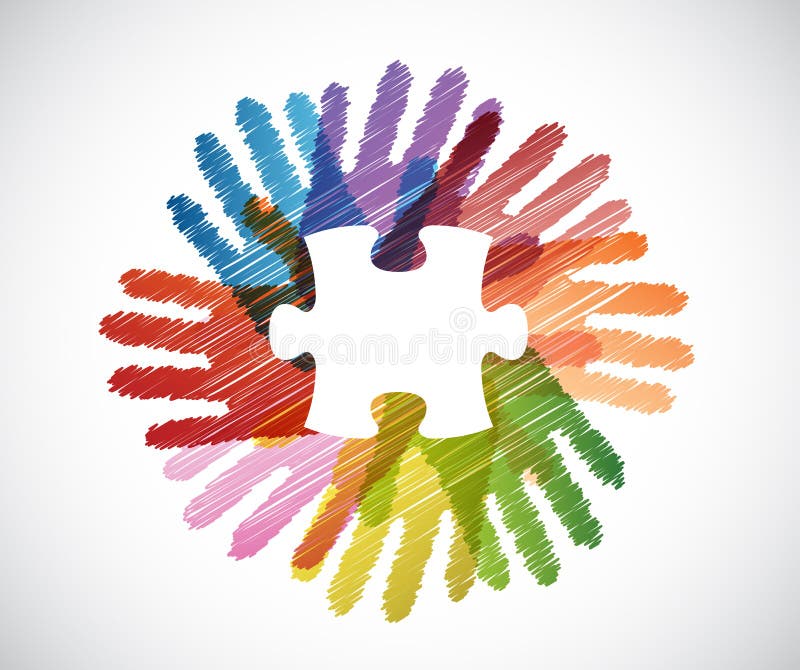 Hands To Attach Two Jigsaw Puzzle Pieces Stock Image - Image of hand ...