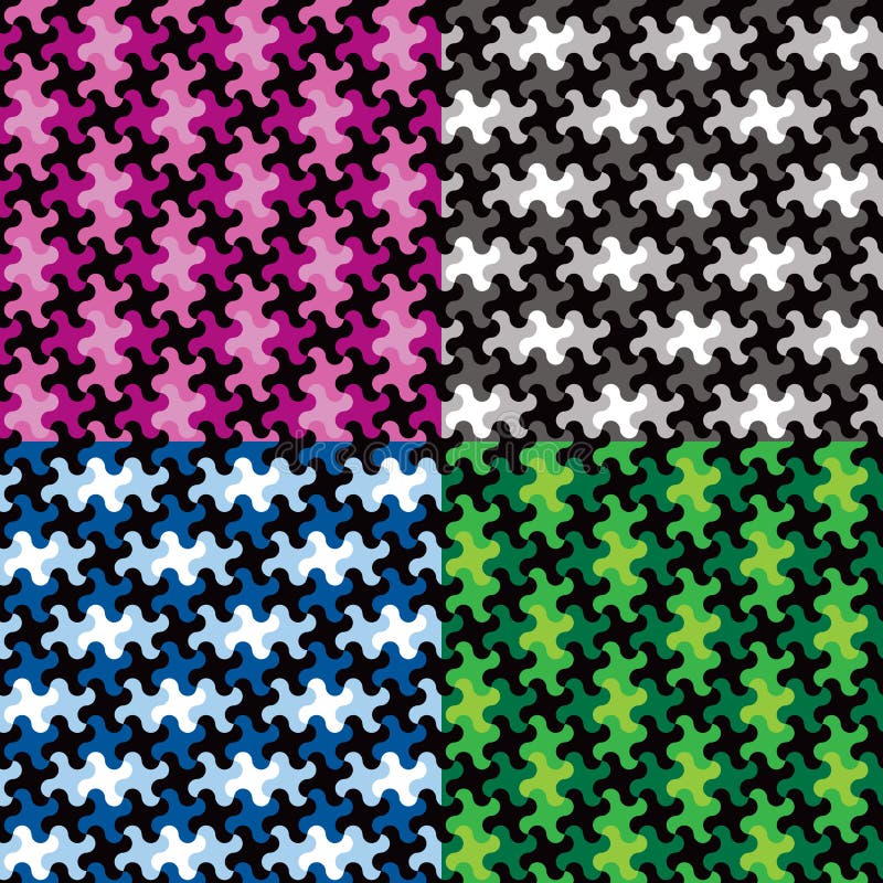 Four Retro Patterns stock vector. Illustration of repeating - 5836604