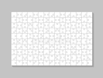 Jigsaw Puzzle Blank Template 150 Pieces Stock Illustrations – 21 Jigsaw ...